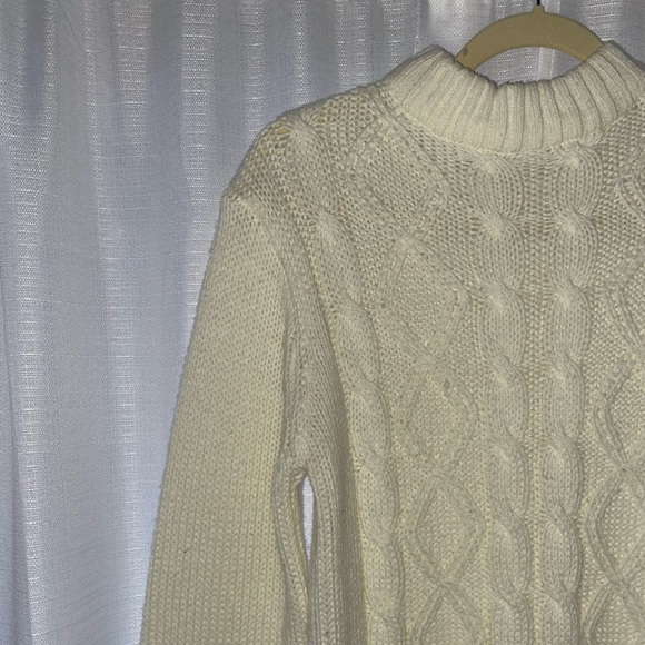 kmart | Sweaters | Kmart Large White Cable Knit Turtleneck Sweater ...